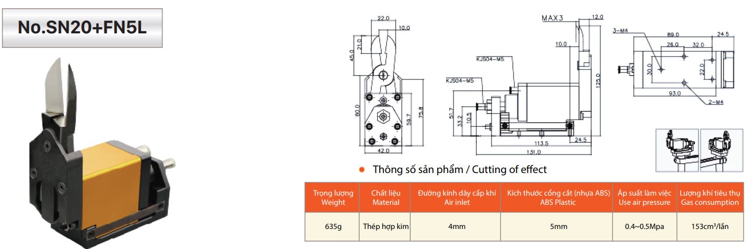 Kìm cắt SN20+FN5L - MIT VIET NAM TECHNOLOGY